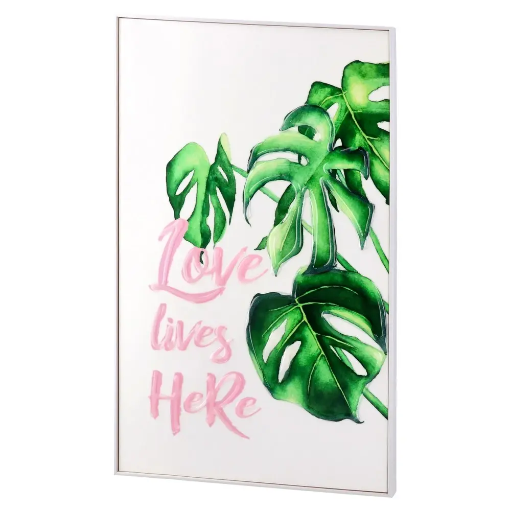 Dekorativna slika Love lives here, 29x49cm