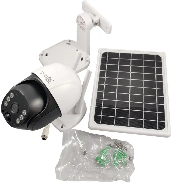 GEMBIRD Sigurnosna kamera CAM-IP3MP-EK2-WIFI Solar 3 mpix microSD iCSee PTZ ip66 bela