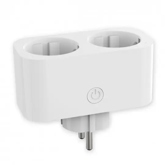 MITEA Pametna utičnica dupla MS-809M-W WiFi smart plug 16A 2.4GHZ APP+IOS bela