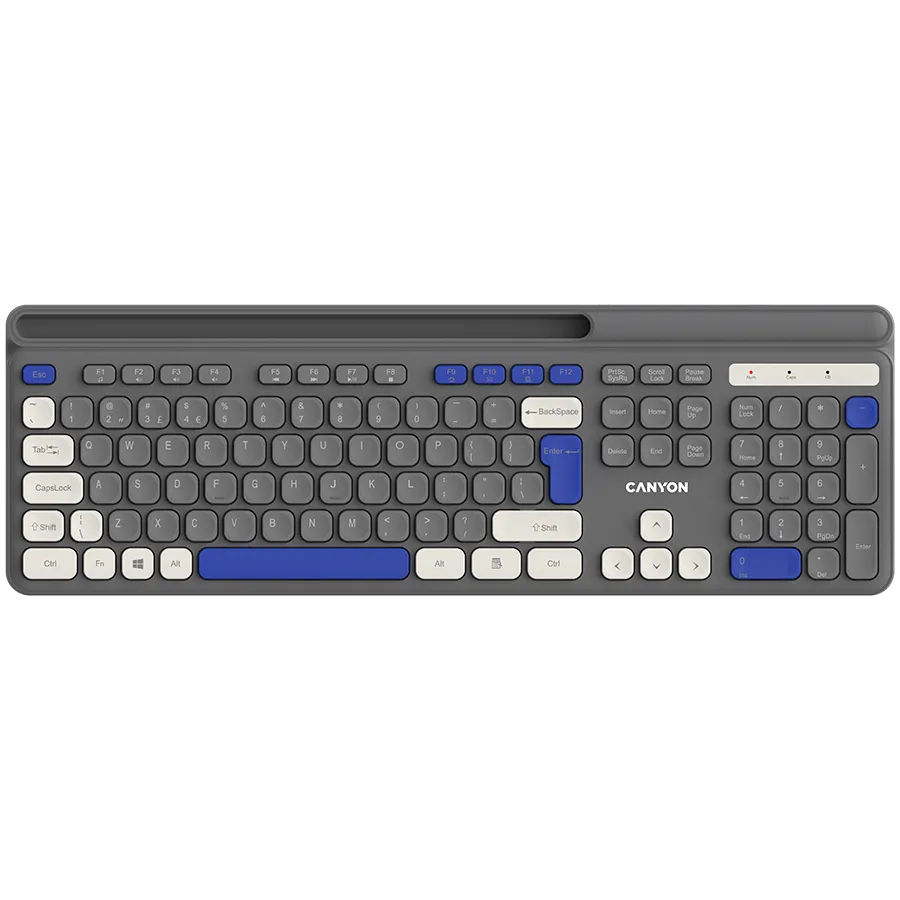 CANYON keyboard HKB-W03 EN AAA Wireless Grey