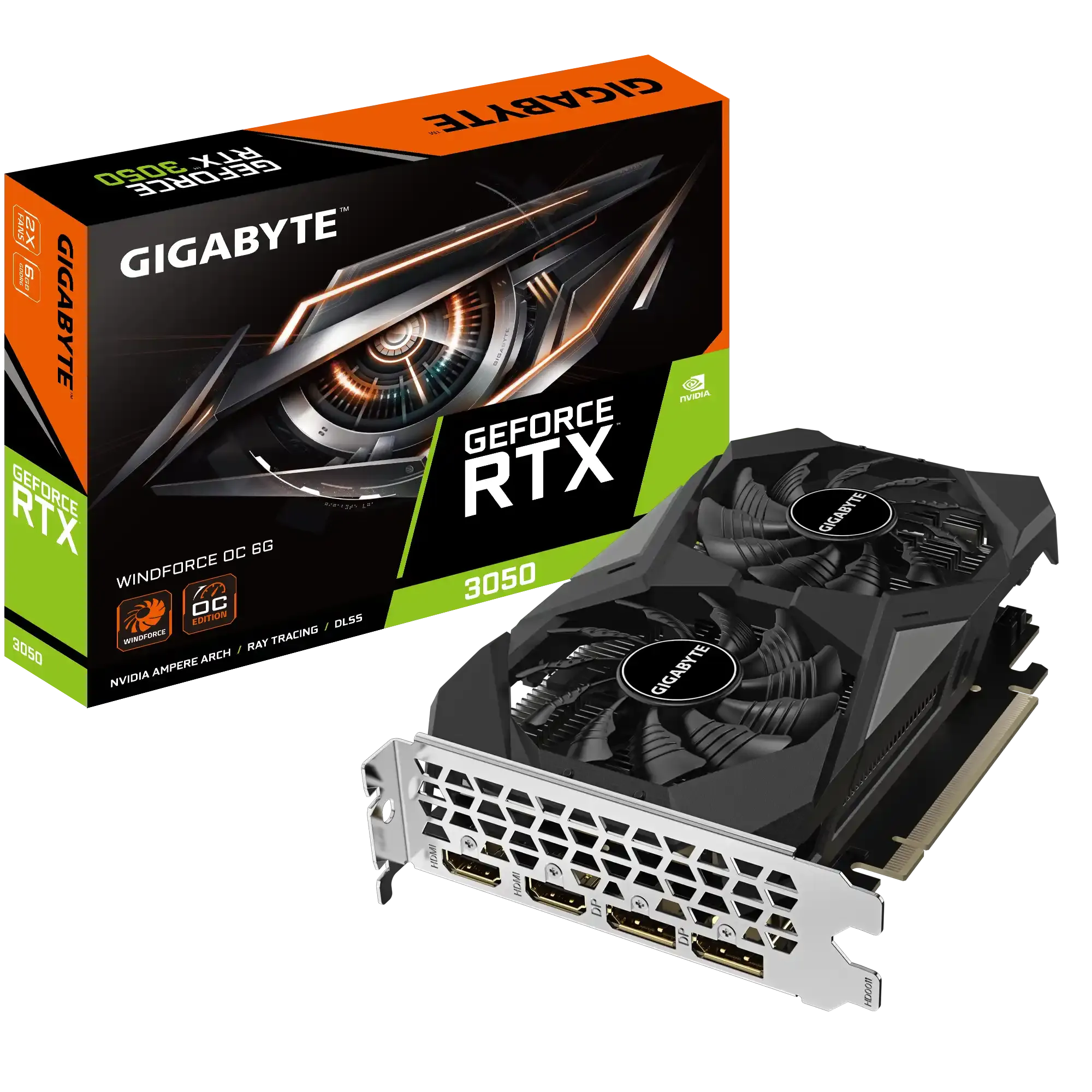 Grafička karta Gigabyte GeForce RTX 3050 WINDFORCE 6GB 128bit DVI/HDMI/DP