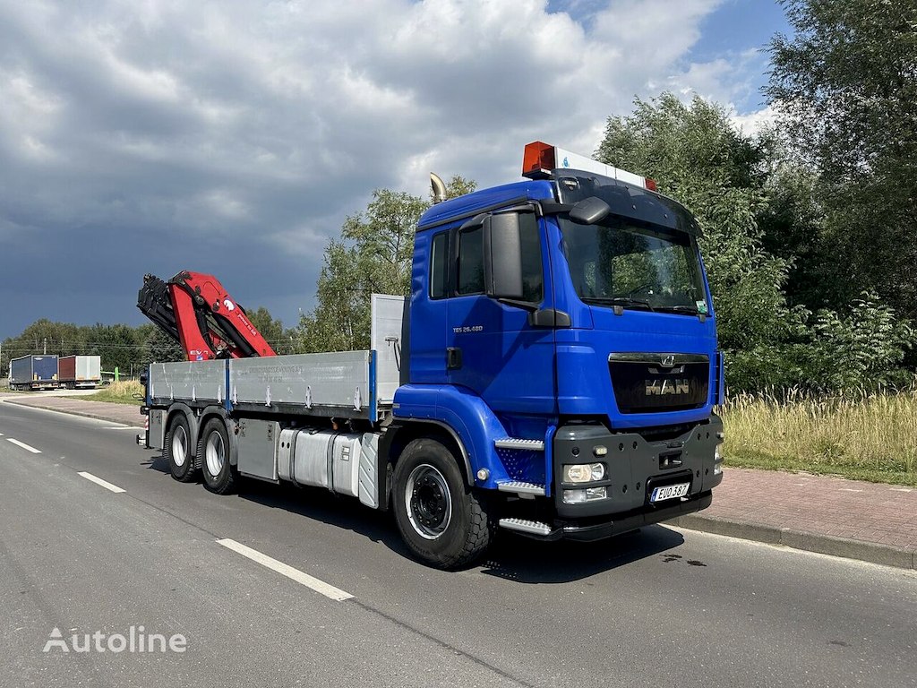 MAN TGS 26.480 kamion s ravnom platformom