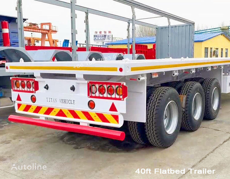 Nova Tri Axle Flatbed Semi Trailer for Sale in Dominican Republic poluprikolica platforma