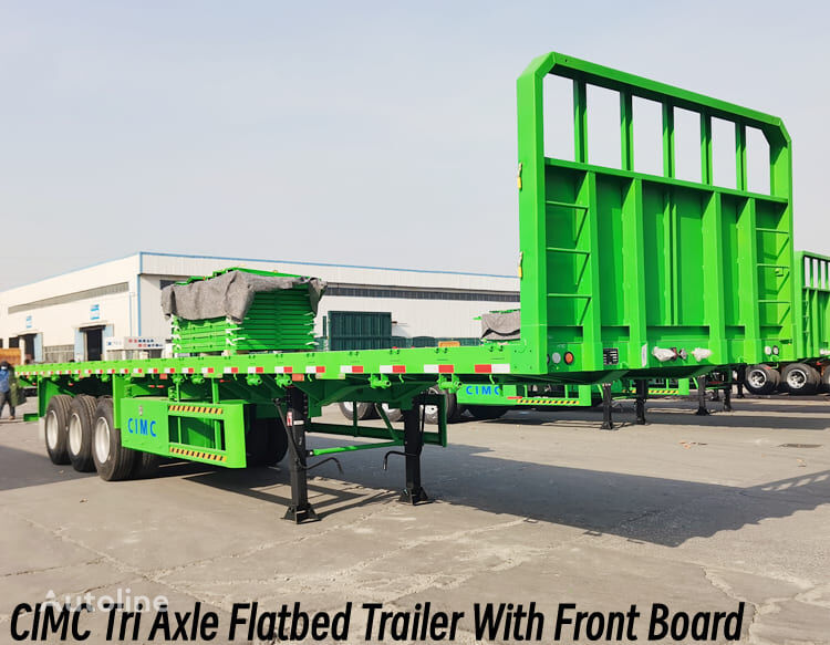 Nova CIMC Tri Axle Flatbed Trailer for Sale in Tanzania poluprikolica platforma