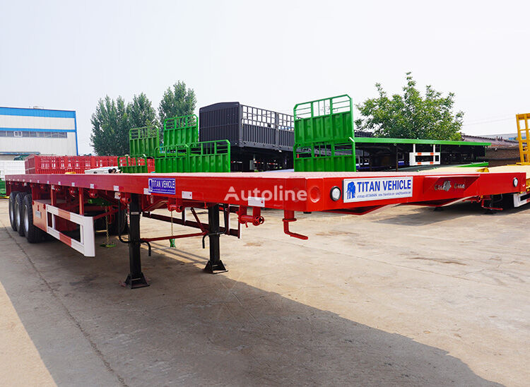 Nova Titan 40Ft Flatbed Tri Axle Trailer for Sale with Air Suspension poluprikolica platforma