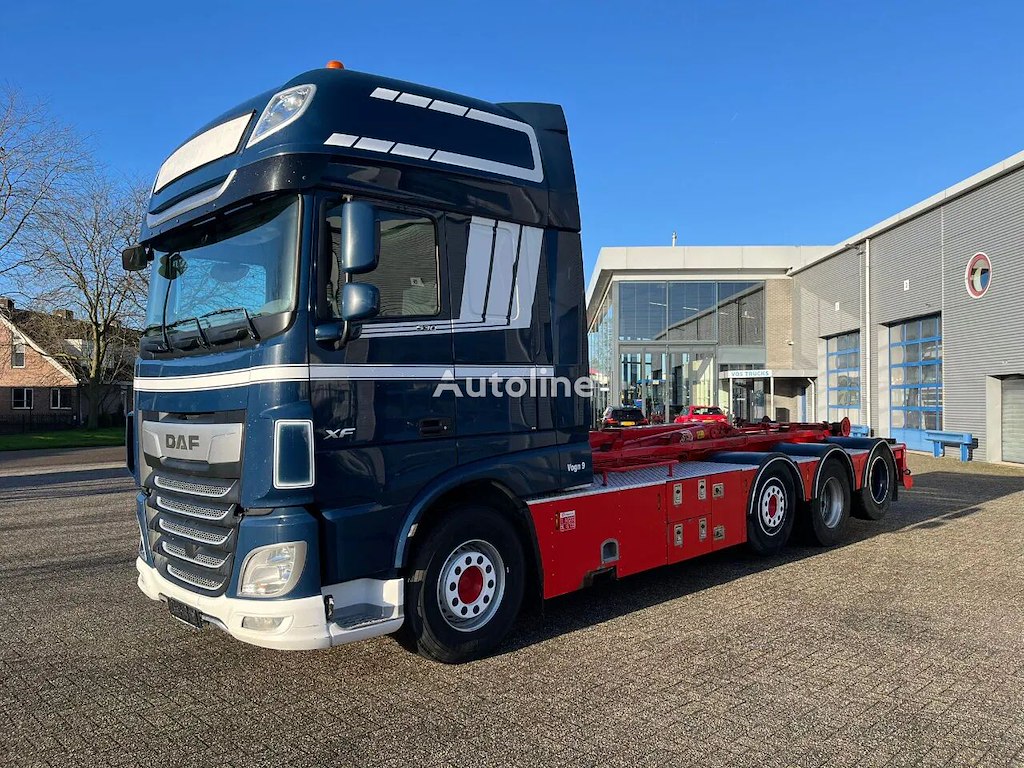 DAF XF 106-530 8X2 / AJK HOOKLIFT 25000KG / 9 TON FRONT AXLE / NAVI kamion rol kiper