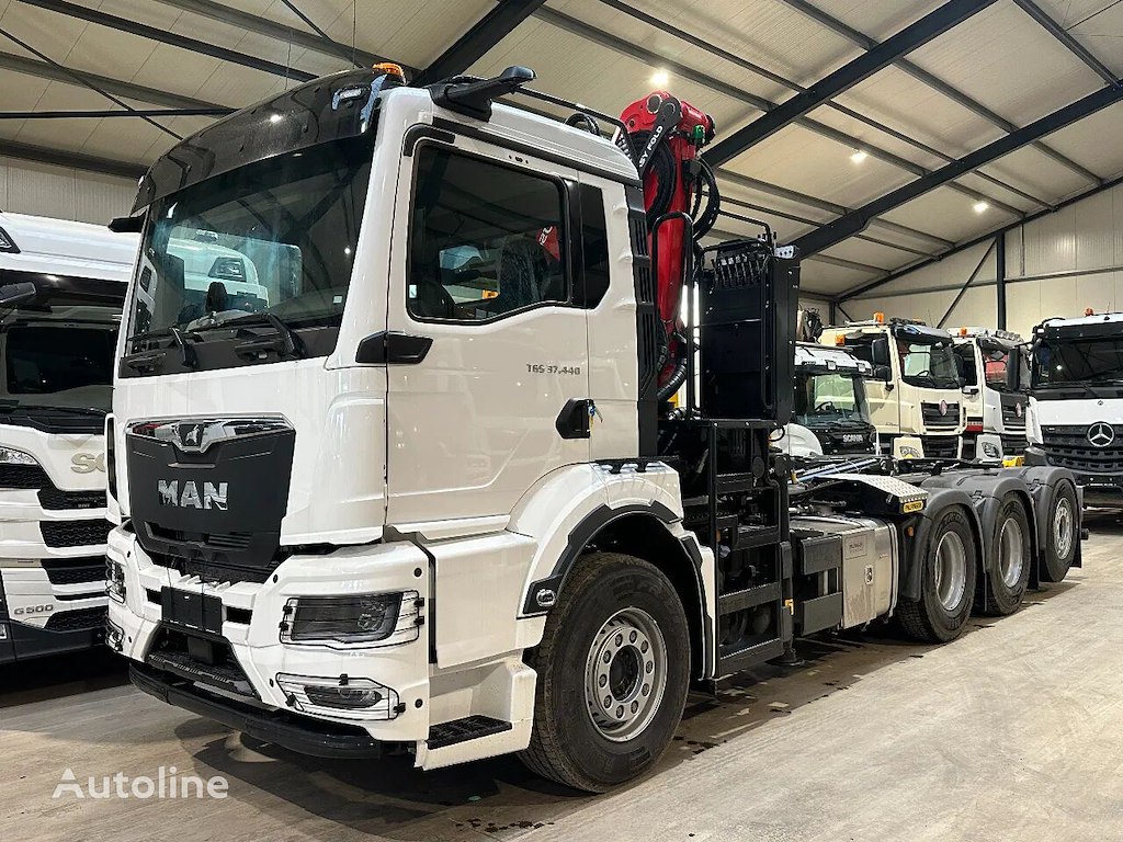 MAN TGS 37.440 8X4 !!TRIPLE!! PALFINGER KRAAN/HAAK!!NIEUW!! kamion rol kiper