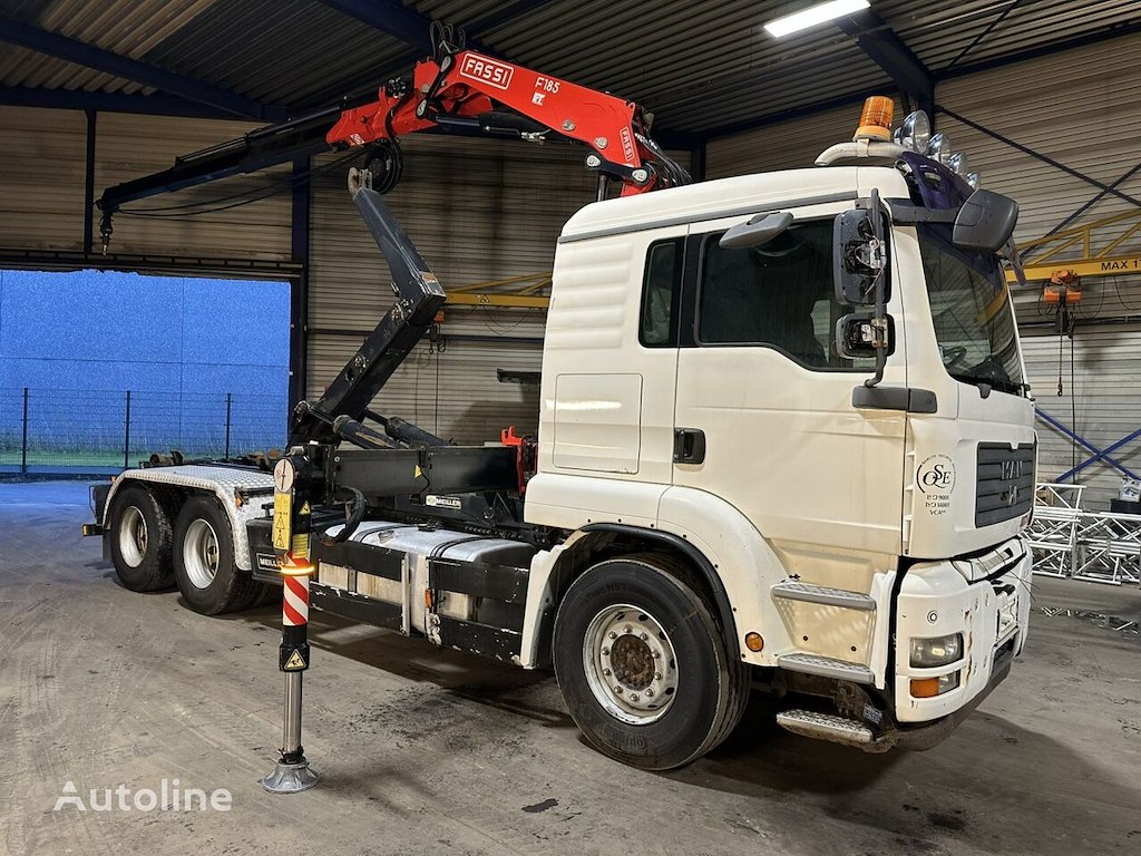 MAN TGA 26.480 MEILLER 20T Hooklift + (2021) CRANE FASSI F185A.2.23 kamion rol kiper