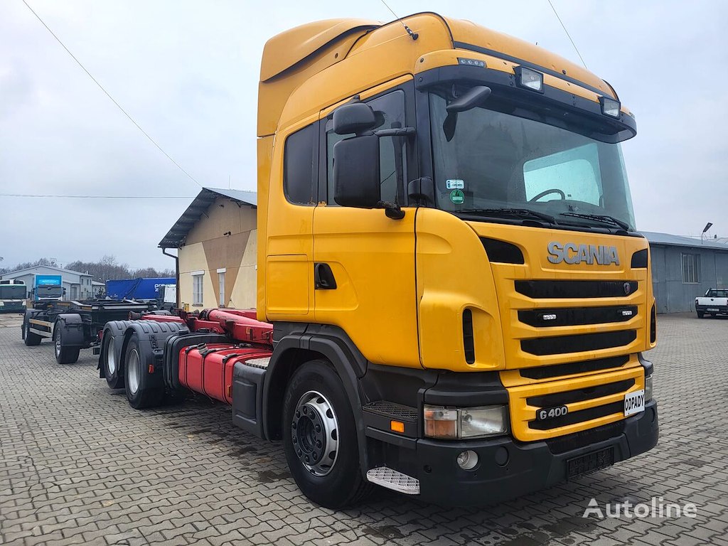 Scania B6X2 kamion rol kiper + prikolica šasije