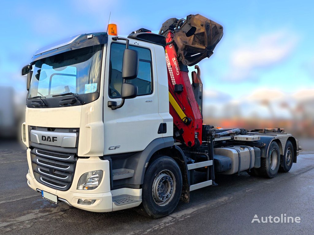 DAF CF450 FAR / FASSI TZ12.R2 / AJK HLK20-5430 kamion rol kiper