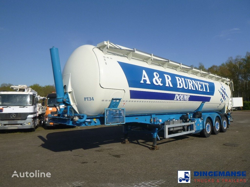 Feldbinder Powder tank alu 60 m3 / Compressor diesel engine. cisterna silos