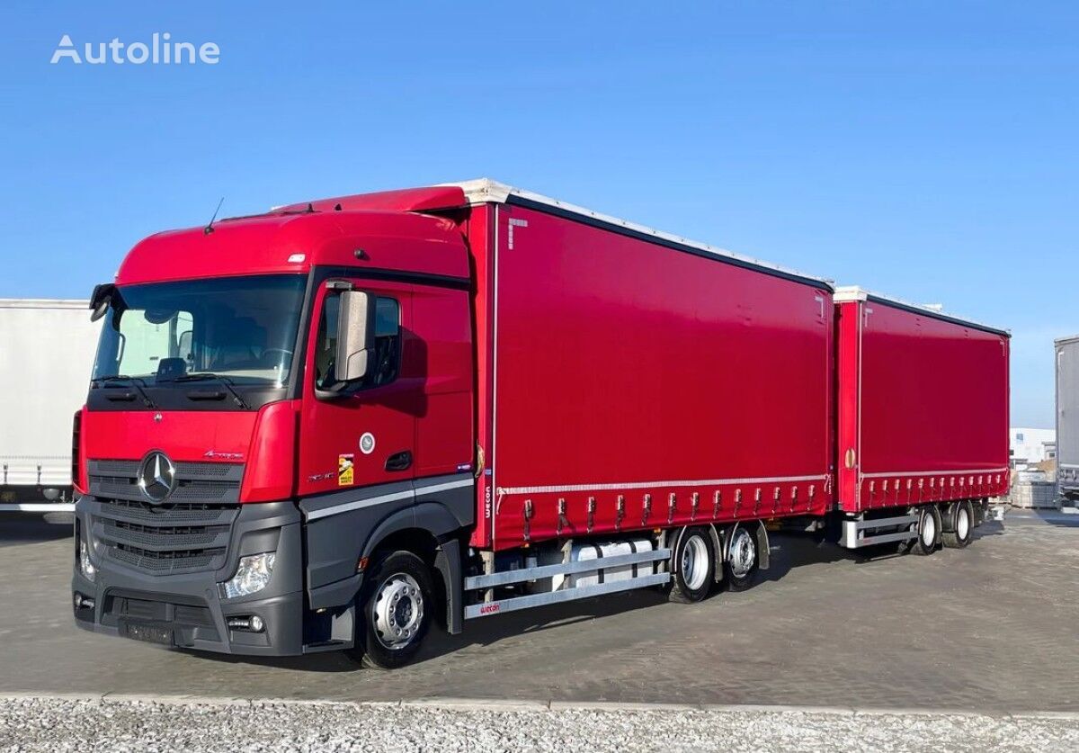 Mercedes-Benz ACTROS / 2545 / ZESTAW TANDEM 120 M3 / 7,75 M + 7,75 M / SALON P kamion sa klizna zavesa cerada