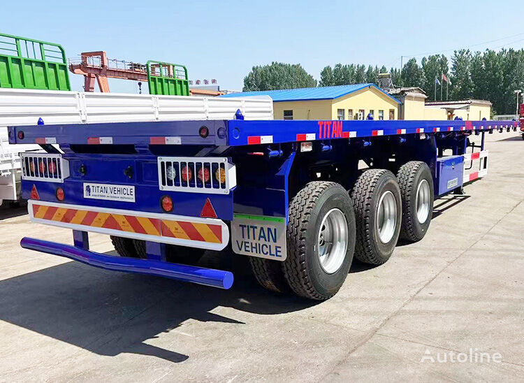 Nova Titan 40ft tri axle container flatbed trailer for sale poluprikolica sa ravnom platformom