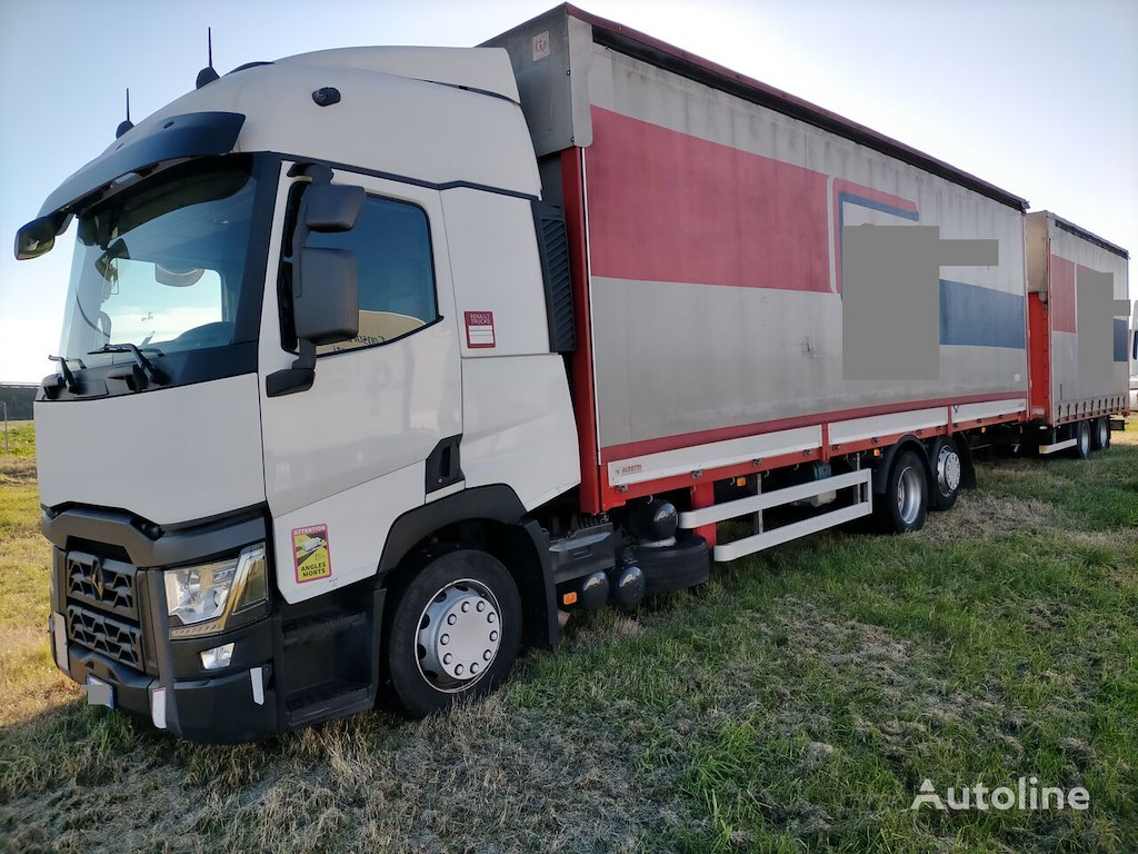 Renault T 440 Centinato con stecche e teloni altezza variabile + Biga kamion s ceradom