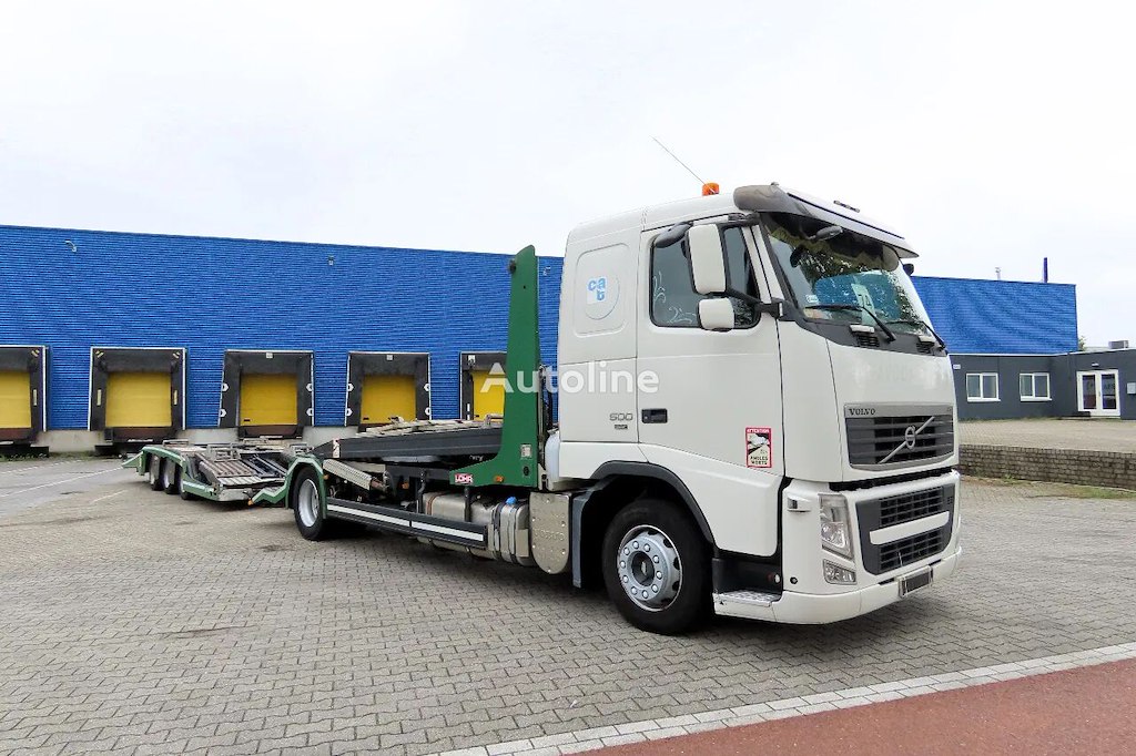 Volvo FH 500 for 3 TRUCKS VOLVO bj 2012 + LOHR BJ 2008 P- AIRCO. autotransporter