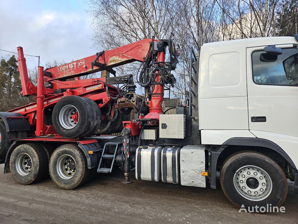 Volvo FH 13 500KM kamion za prevoz drva + šumarska prikolica