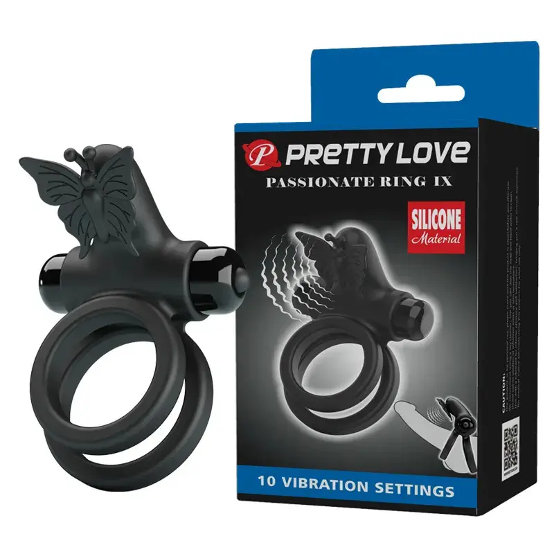 Pretty Love Vibro prsten za penis i testise Leptir