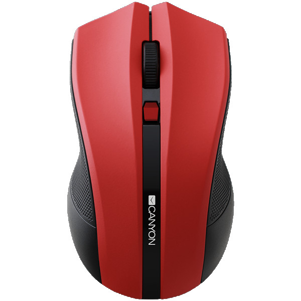 CANYON MW-5 2.4GHz wireless Optical Mouse with 4 buttons, DPI 80012001600, Red, 122*69*40mm, 0.067kg ( CNE-CMSW05R )