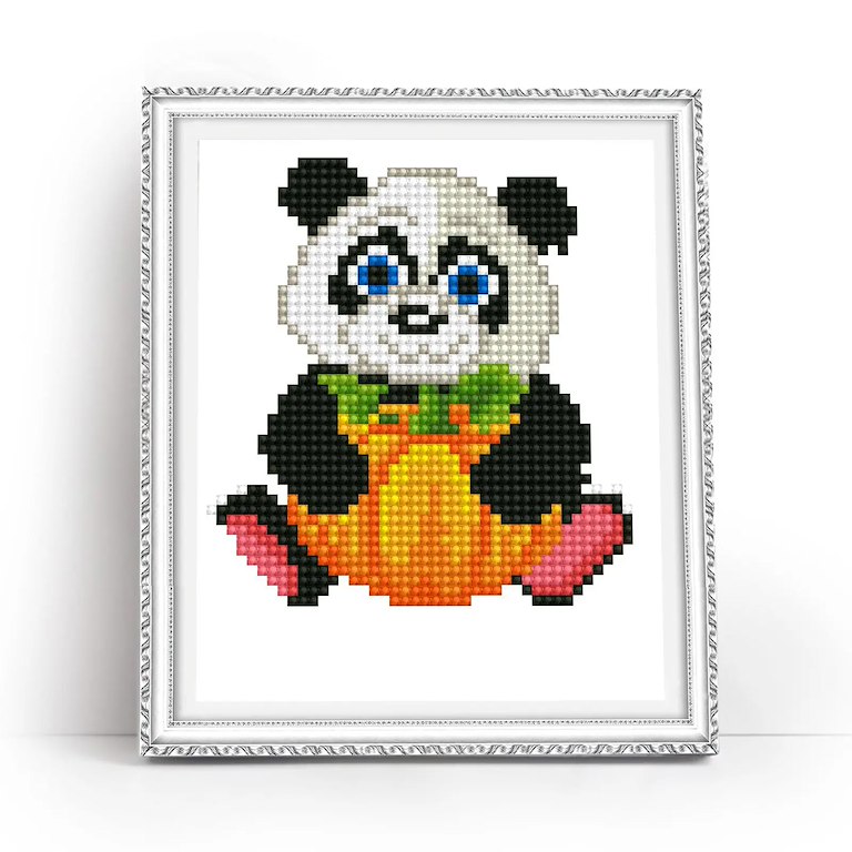 VARVIKAS Dijamantski mozaik - Panda sa bundevom 17х22 cm