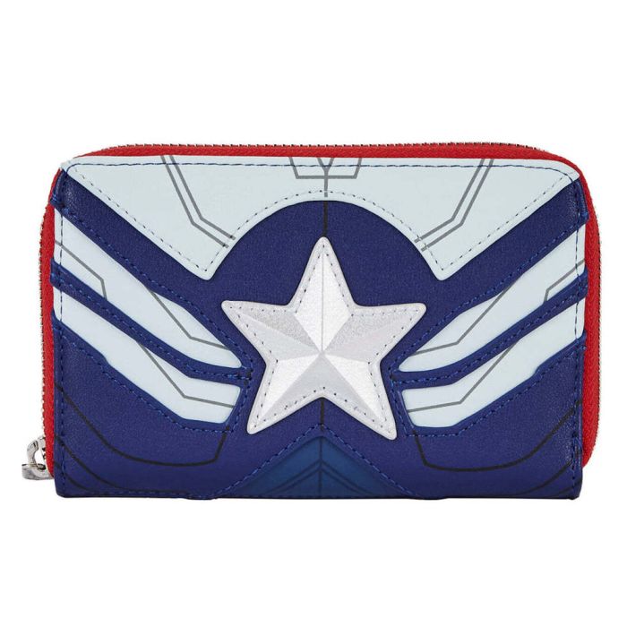 Marvel Falcon Captain America Cosplay Zip Around Wallet