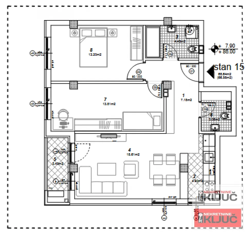 Prodaja, trosoban stan, 70m2, Telep, Novi Sad, Novi Sad