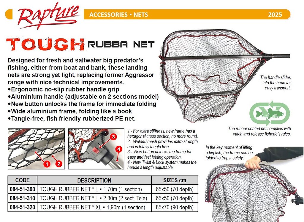 RAPTURE TOUGH RUBBER NET XL