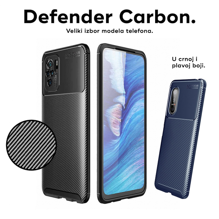 TORBICA DEFENDER CARBON ZA SAMSUNG S936B GALAXY S25 PLUS CRNA