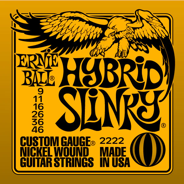 ERNIE BALL 2222 HYBRID SLINKY – Set žica za električnu gitaru