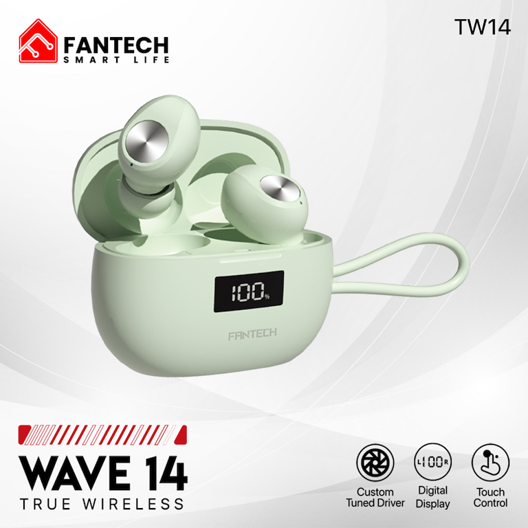 BLUETOOTH SLUSALICE FANTECH WAVE 14 ZELENE