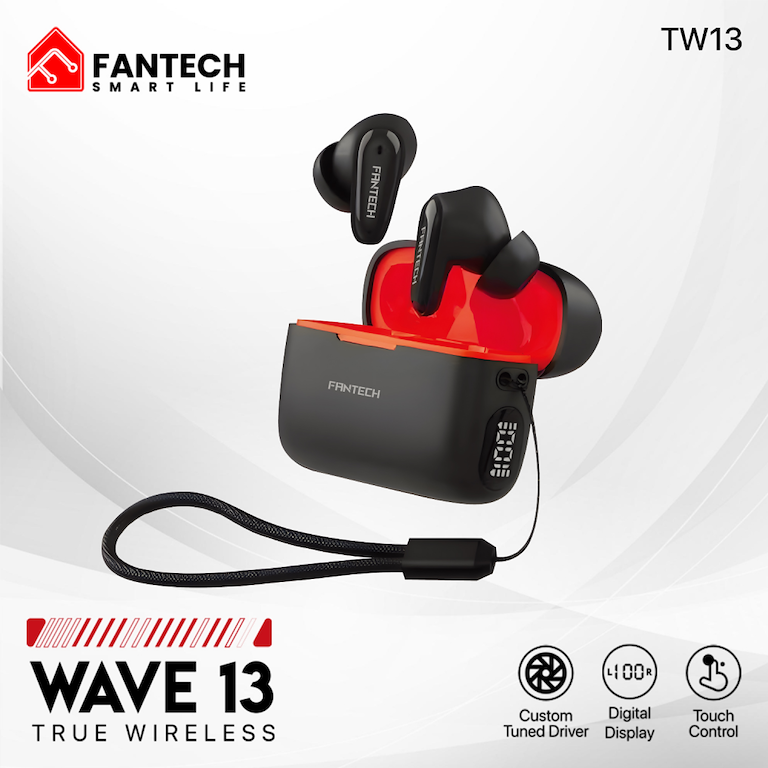 BLUETOOTH SLUSALICE FANTECH WAVE 13 CRNE