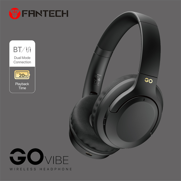 BLUETOOTH SLUSALICE FANTECH GO VIBE WH05 CRNE