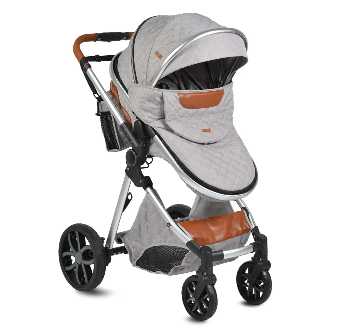 Kolica za bebe 2u1 Moni Alma-Light Grey