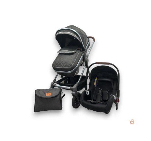 Kolica za bebe BBO 3u1 do 22kg,Umbra-Dark Grey