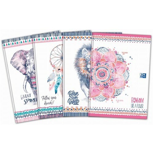 Sveska A6 TP Oxford 48 lista Boho, 90g, optički papir, margine karo