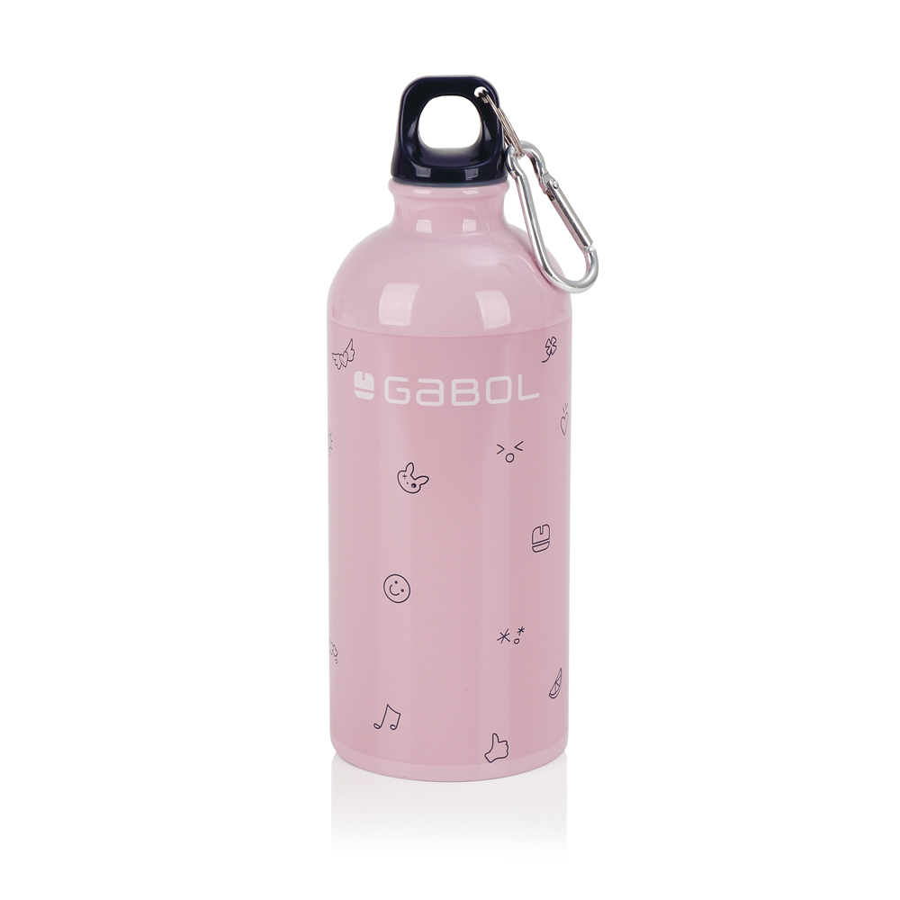 Aluminijumska boca za vodu 7×21 cm 600ml-0,12 kg Icon nežno roze Gabol