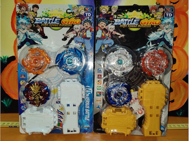 Beyblade Bejblejd komplet sa tri diska Battle Gyro Novo