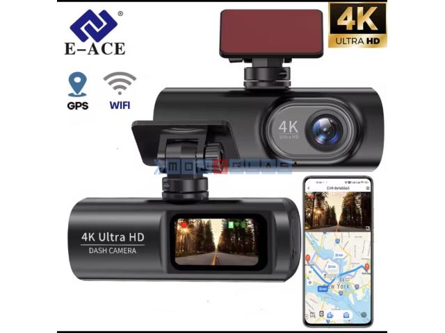 E-ACE Auto Kamera UHD 4K WIFI GPS + SD 64GB Gratis