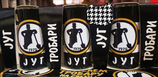 Grobari Jug - Partizan set rakijskih čašica 3 kom