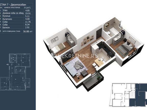 Novogradnja Lekino brdo-2.5 stan