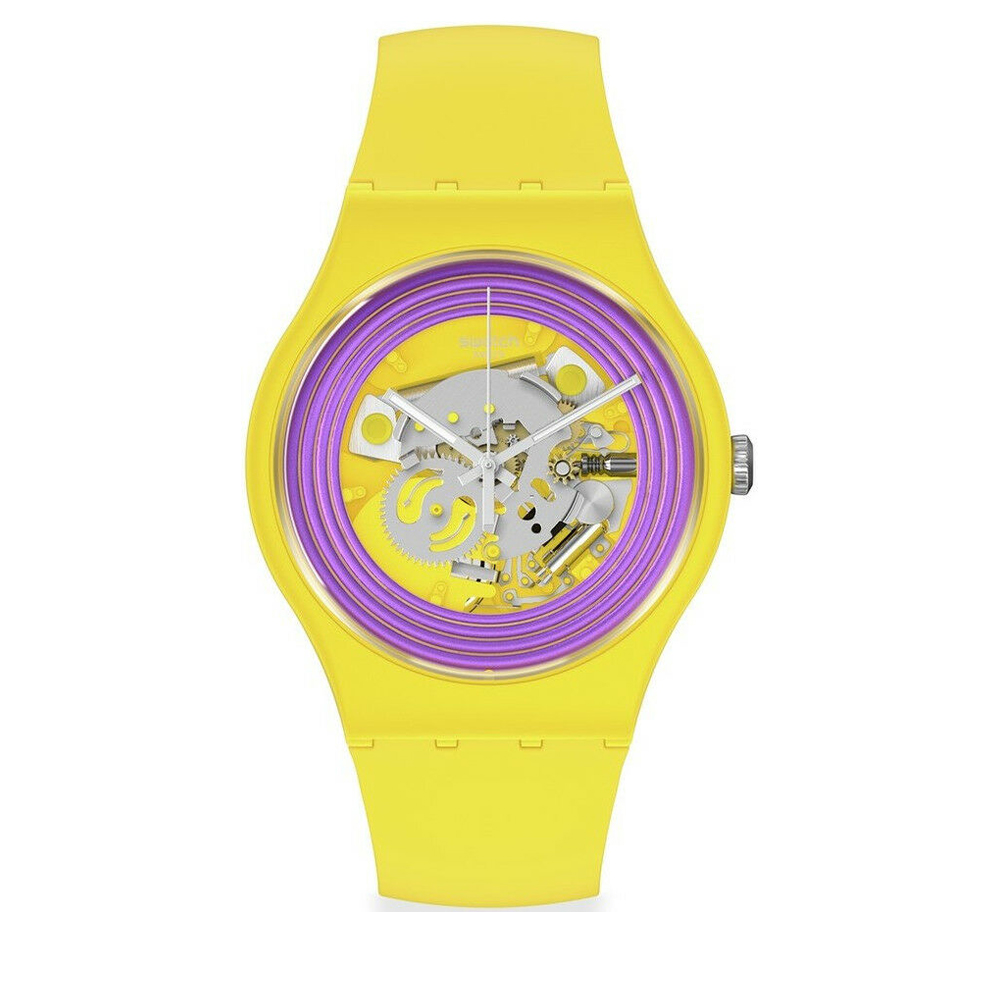 SWATCH Purple Rings Yellow Kvarcni sat