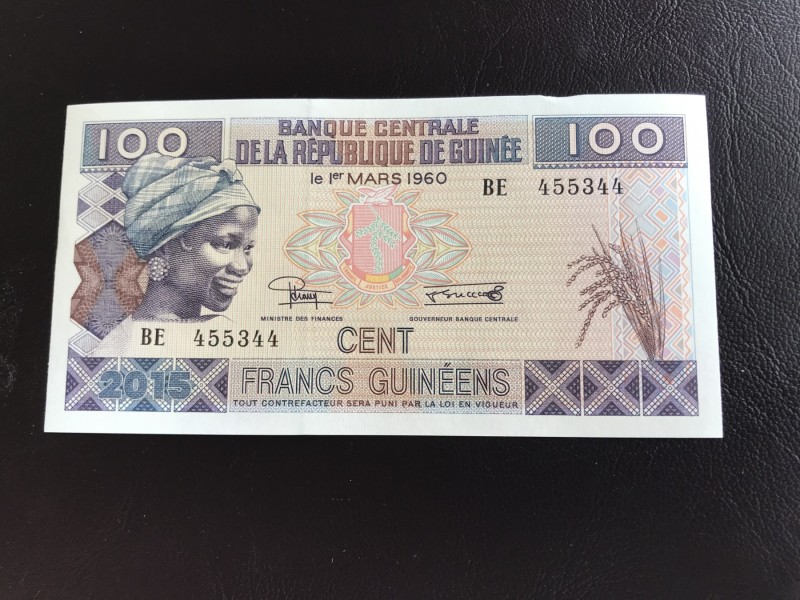 GVINEJA 100 FRANAKA. UNC.2015.