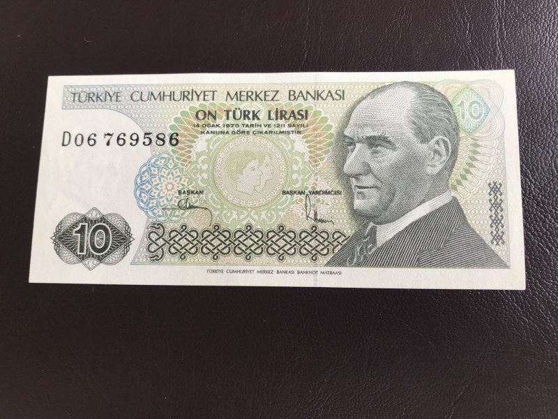 TURSKA 10 LIRA. UNC.