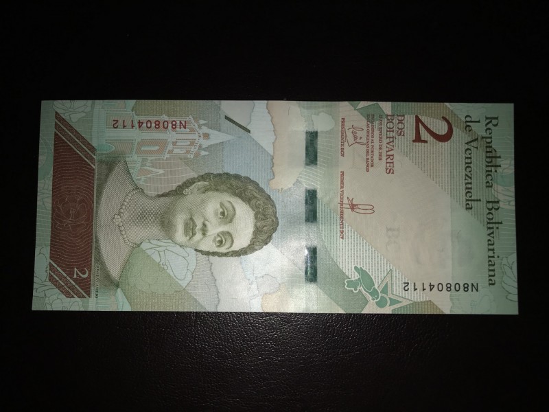 VENECUELA 2 BOLIVARES. UNC.2018.