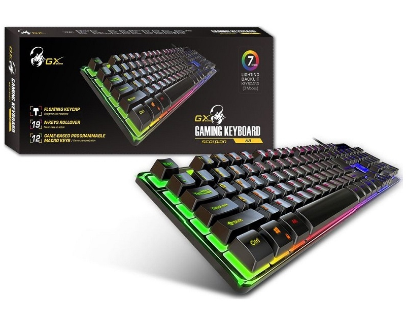 GENIUS K8 Scorpion Gaming USB US crna tastatura