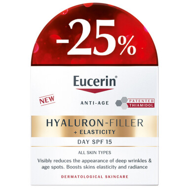 Eucerin Hyaluron-Filler + Elasticity Dnevna krema SPF 15, 50 ml -25%