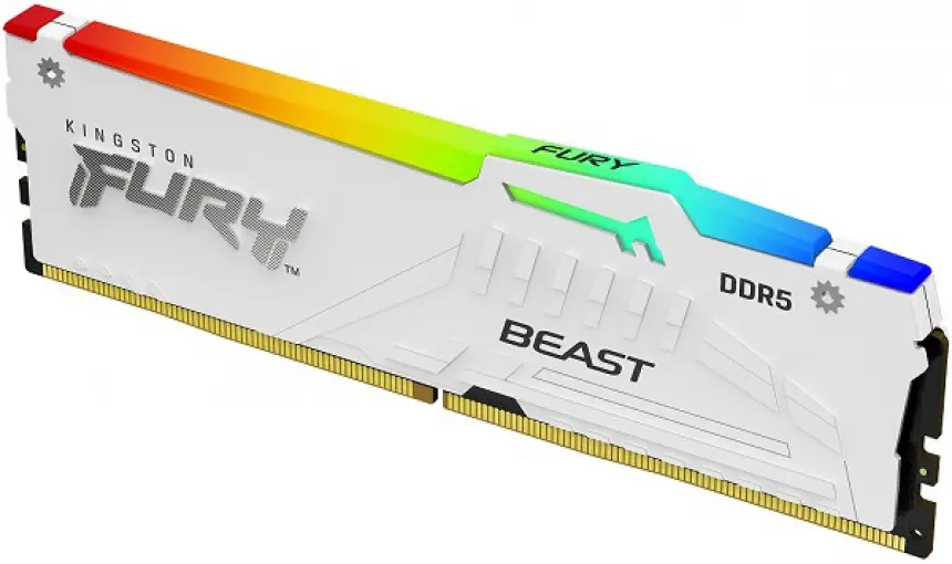 Kingston DDR5 16GB 5600MHz CL40 DIMM [FURY Beast] White RGB XMP