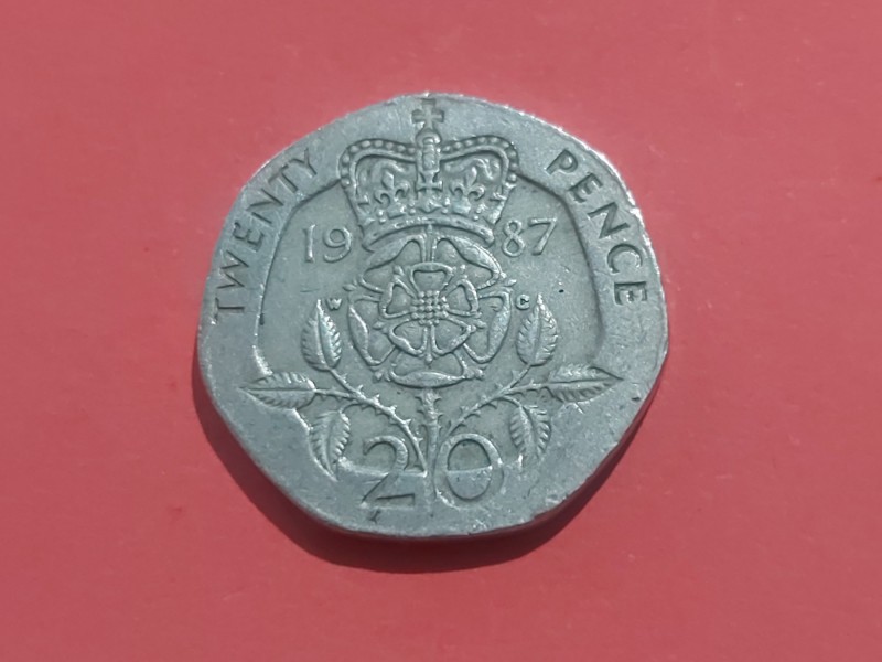 Britanija - 20 pence 1987 god