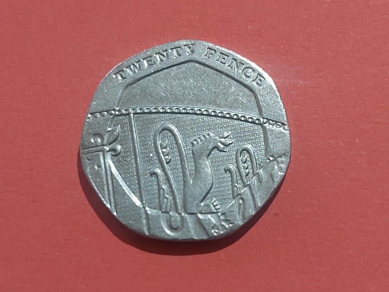 Britanija - 20 pence 2014 god