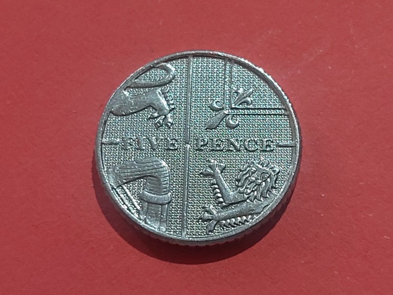 Britanija - 5 pence 2012 god