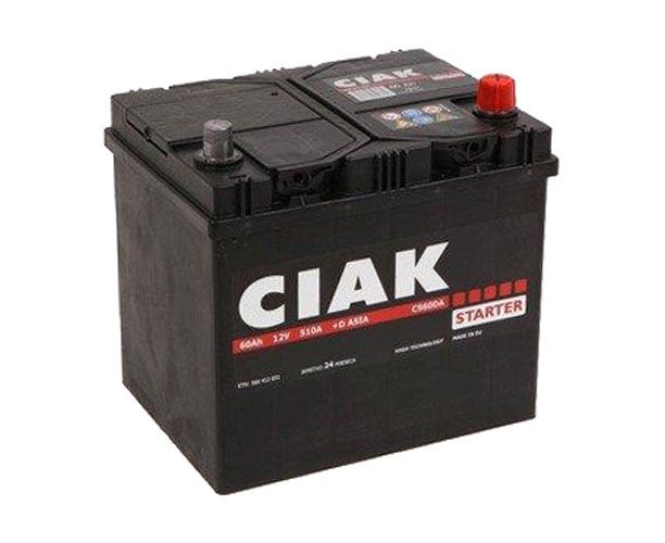 Akumulator CIAK 12V 60Ah 510A D+ CS60DA Starter